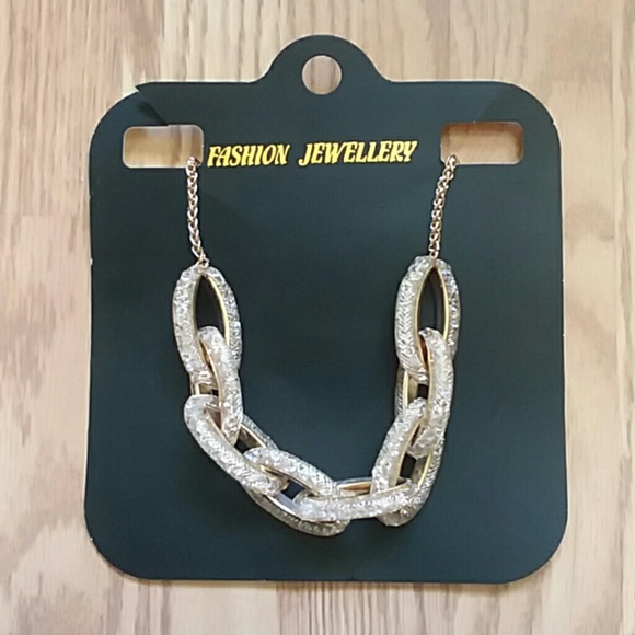 Fashion Jewelry | Jewelry | Nwt Chain Gold Crystal Necklace Costume ...